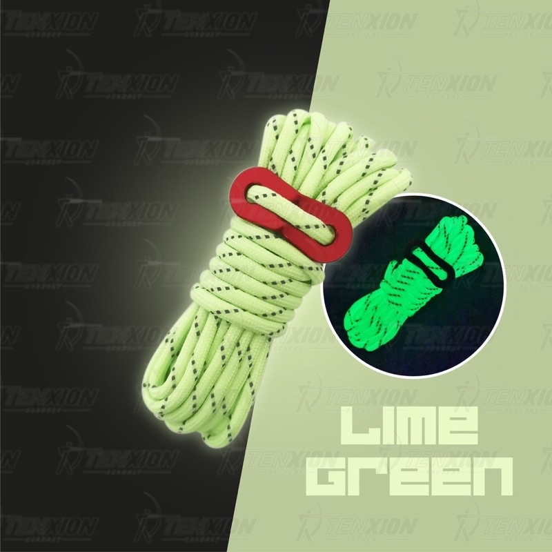 TenXion Outdoor 5mm 5m Night Glow In The Dark Reflective Camping Rope ...