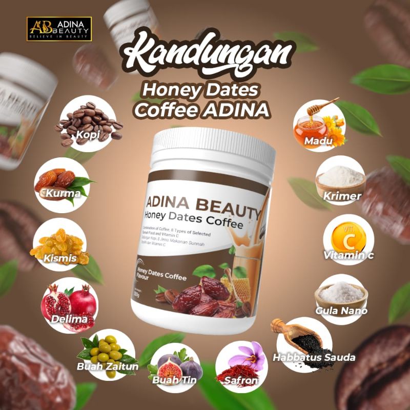 KOPI KURMA MADU ADINA ORIGINAL HQ (BELI 2 KOPI KURMA MADU FREE 2 KOPI ...