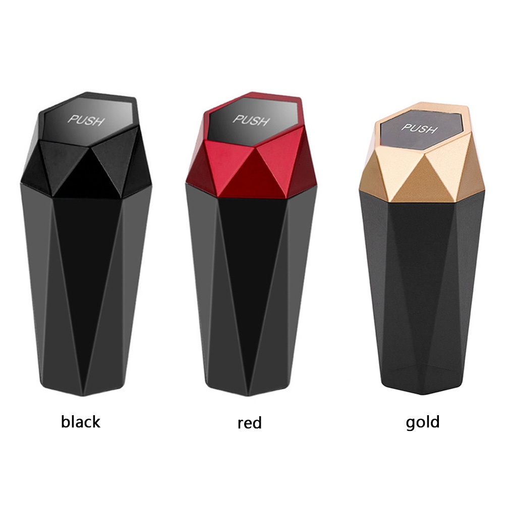 Portable Car Dustbin with Lid Leakproof Mini Garbage Bin Auto Trash Bin ...