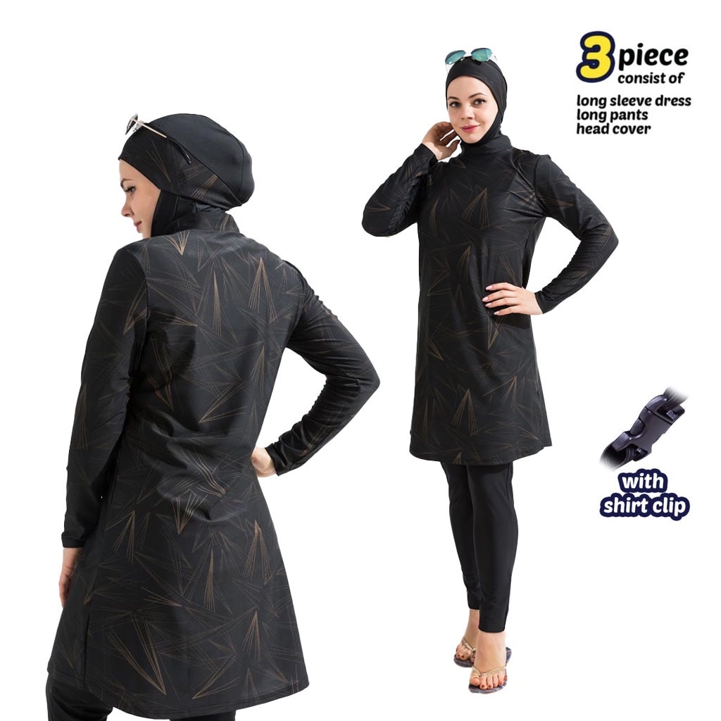Women Muslim Swimsuit Ladies Islamic Swim Wear Hijab Swimwear Burkini ...
