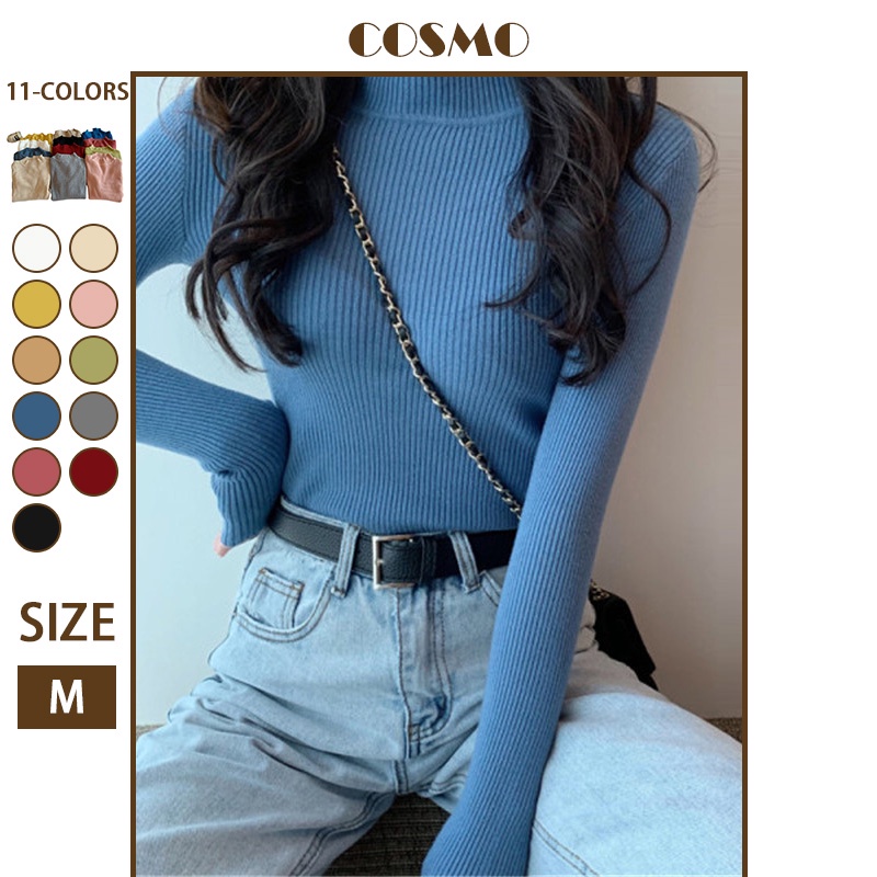 Clearance Final Sale 11 COLORS Half High Neck Bottoming Top Knitted ...