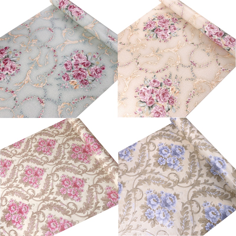 Wallpaper Kertas Dinding Bunga Besar 45cm x 10meter Wall Paper Sticker ...