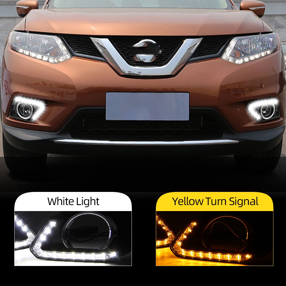 1 Pair LED DRL For Nissan X-Trail Xtrail X trail 2014 2015 2016 Daytime ...