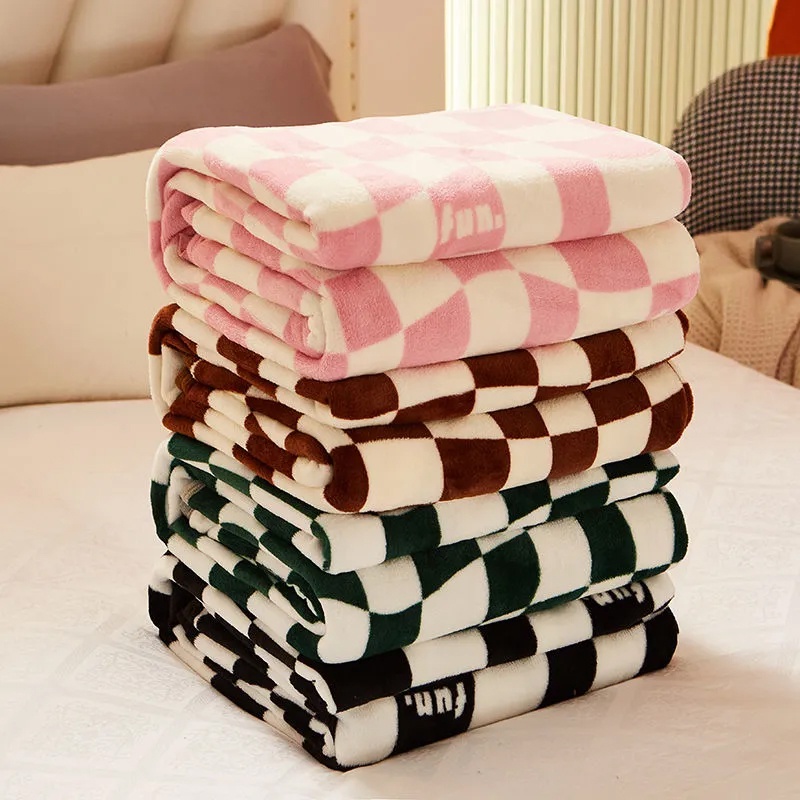 Single/ Queen/ King/ Super King Flannel Blanket Siesta Sofa Quilt ...