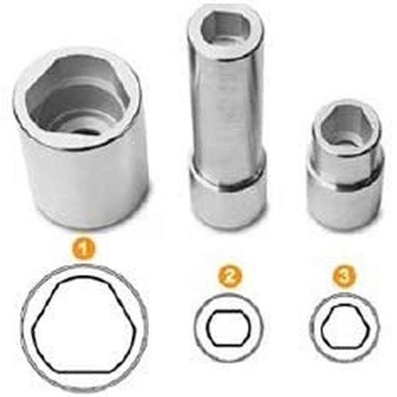 Compatible for 3PC 1/2 Triangular Multi-Toothed Socket and Tool Nuts ...