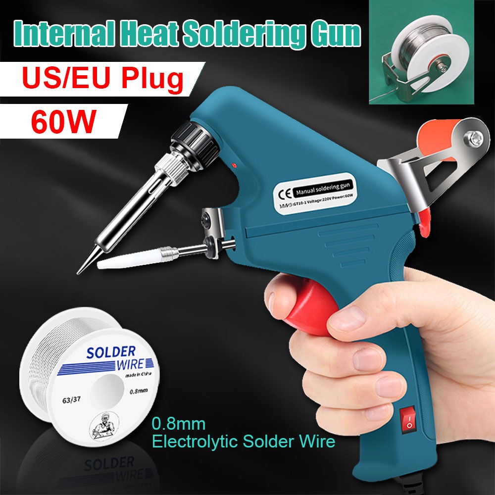 60W Electronic Welding Torch Kit Internal Heat Helping Hand Soldering ...