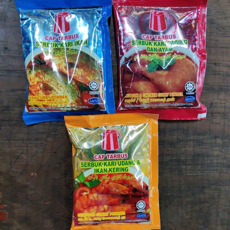 Cap Tarbus Serbuk Kari Ikan/Daging/Udang Kering 25gm | Shopee Malaysia