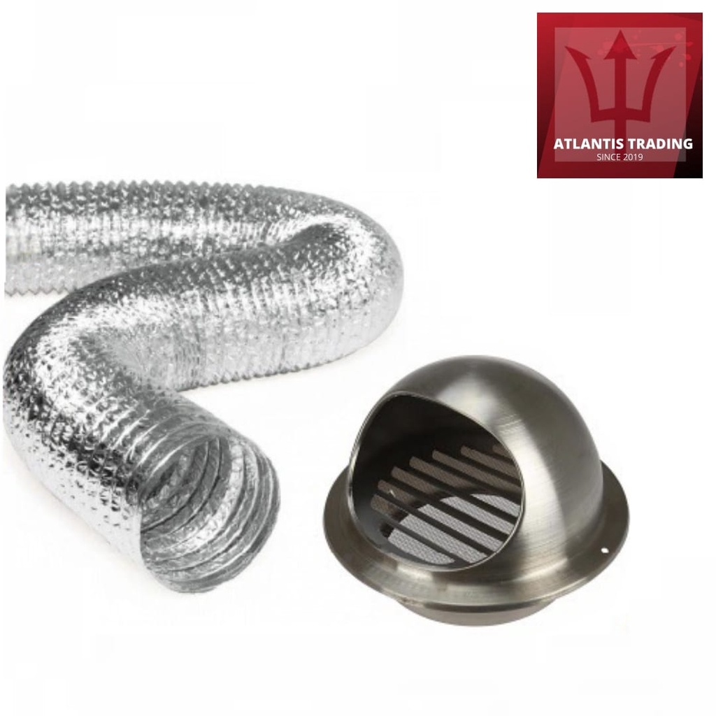 Kitchen Exhaust Hood Flexible Hose Ducting Hose Ducting Cap Aluminium ...