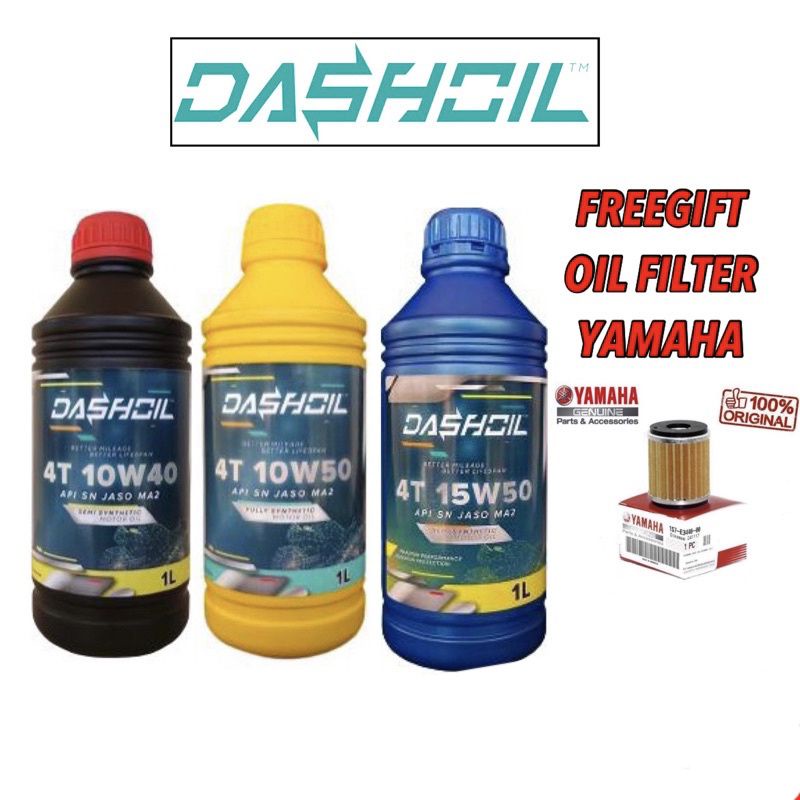 DashOil 4T 15w50 10W40 10W50 Semi Synthetic FULLY SN Motorcycle Engine ...