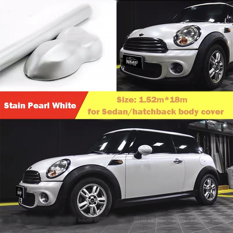 Stain Pearl White Film Car Whole Body Vinyl Wrap Roll PVC Matte ...