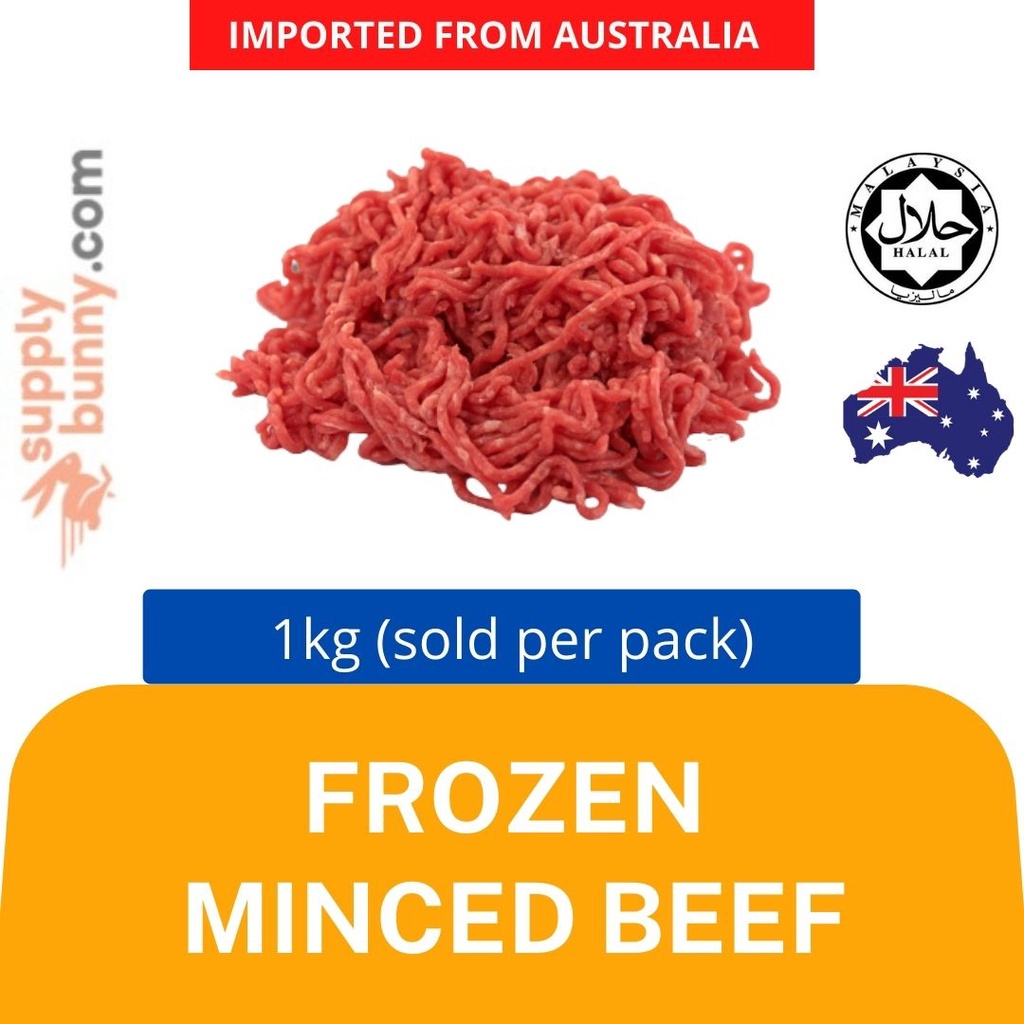 Halal Australian Premium Minced Beef (1kg per Pack) Frozen Daging Kisar ...