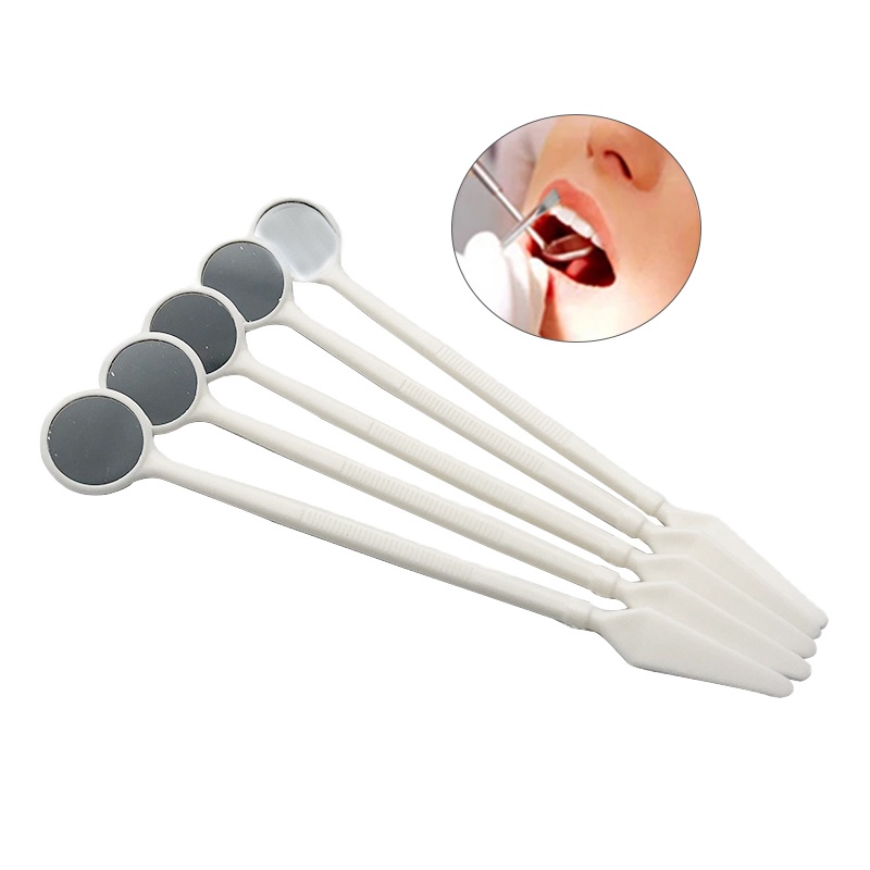 100pcs Disposable Mouth Exam Reflector Mirrors Disposable Dentist Mouth ...
