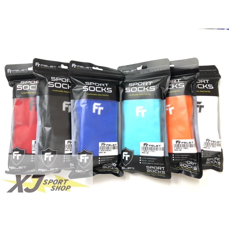 Felet Tournament Sock High Badminton Socks (Ready Stock/100% Original ...