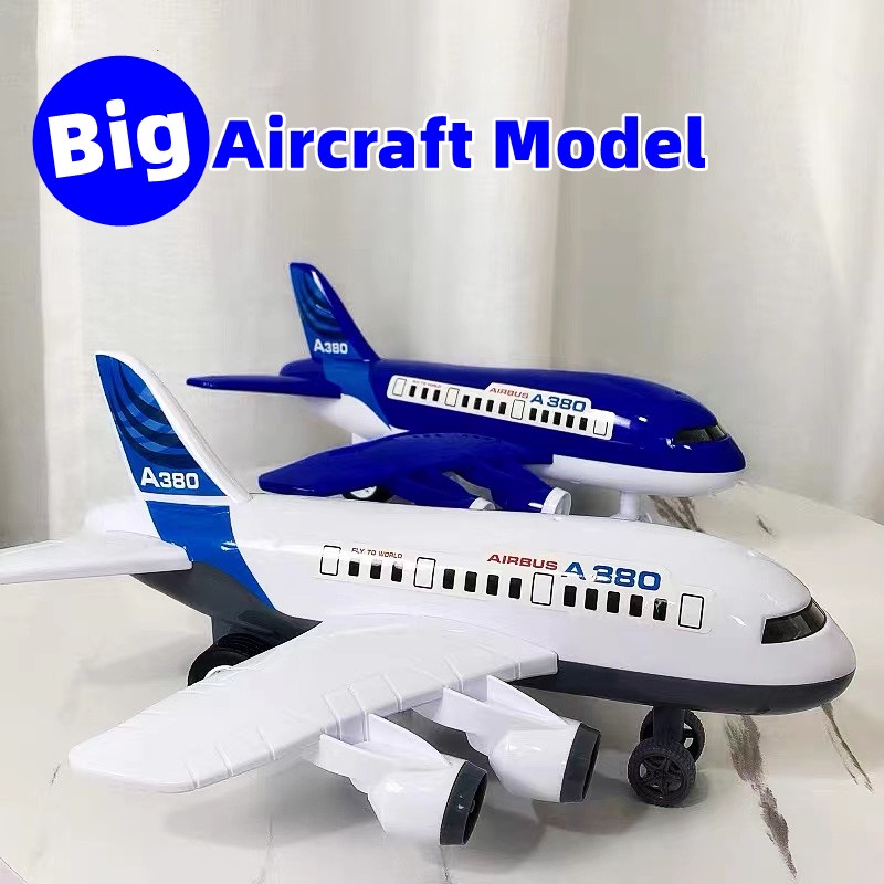 Children's toy large inertial aircraft model simulation A380 passenger ...