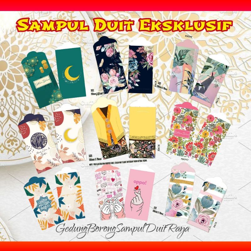 🌟READY STOCK🌟 [10PCS] SAMPUL DUIT TIADA TEMA RAYA BORONG SAMPUL RAYA ...