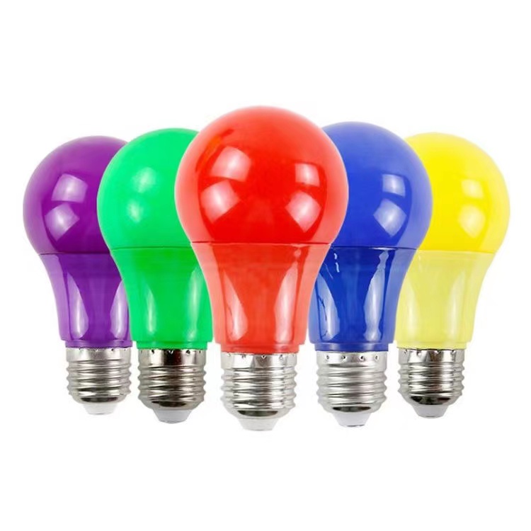 Led Bulb E27 1W/2W/3W/5W/7W/9W Red /Green /Blue /Yellow /Pink /Purple ...