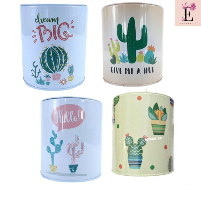 202 Tabung Duit Kertas Syiling Fancy Boleh Buka Design Cactus | Saving ...