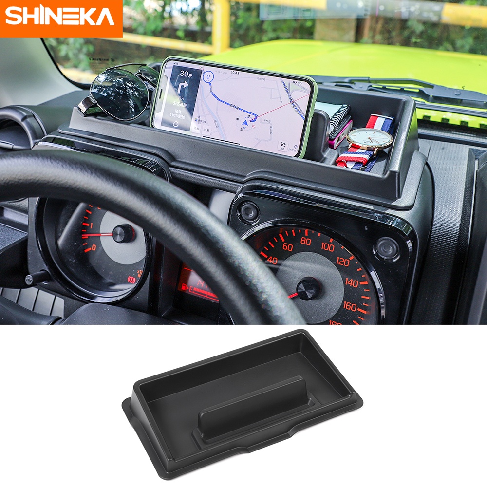 SHINEKA For Suzuki Jimny JB74 2019 Car Front Dashboard Storage Box Organizer Center Console ...