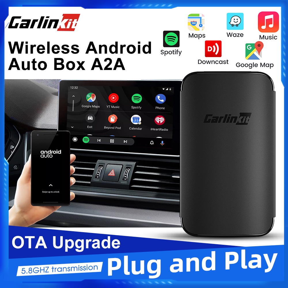 A2A Carlinkit Wireless CarPlay Android Auto WiFi Bluetooth Adapter OTA ...