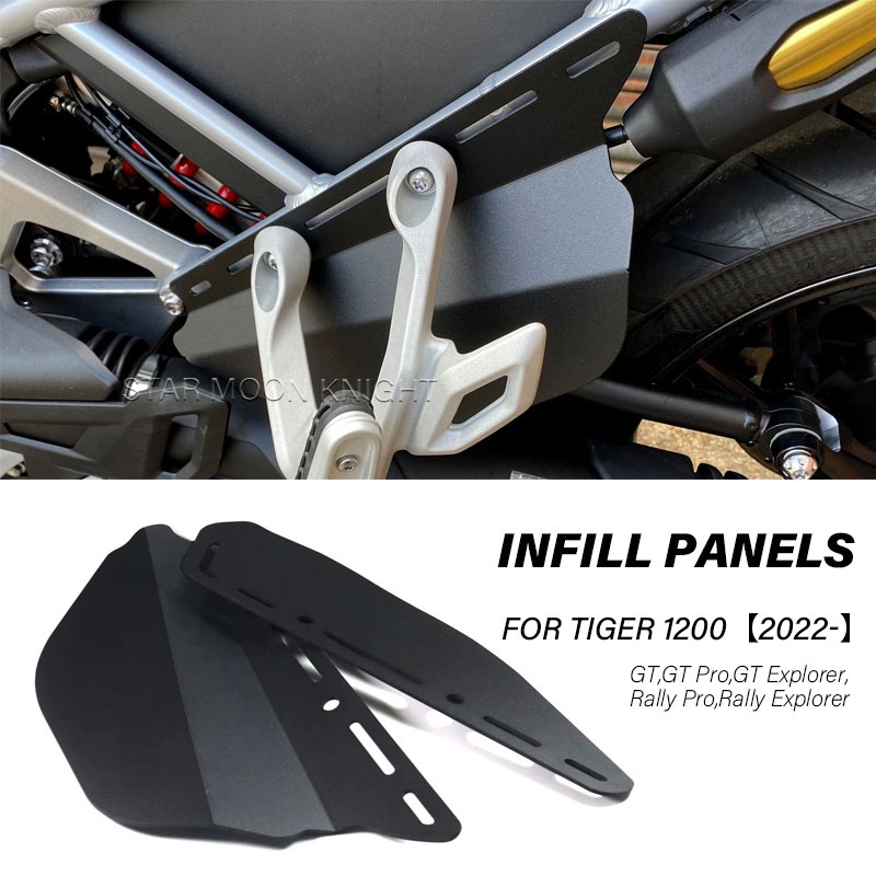 For Tiger 1200 Tiger1200 GT Pro Rally Explorer 2022- Matte Black Infill ...