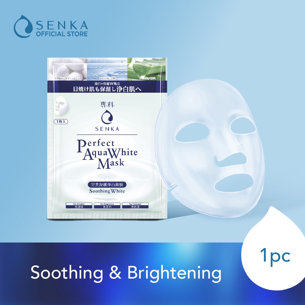 Senka Perfect Aqua Rich Soothing White Mask (1 Pc) | Shopee Malaysia