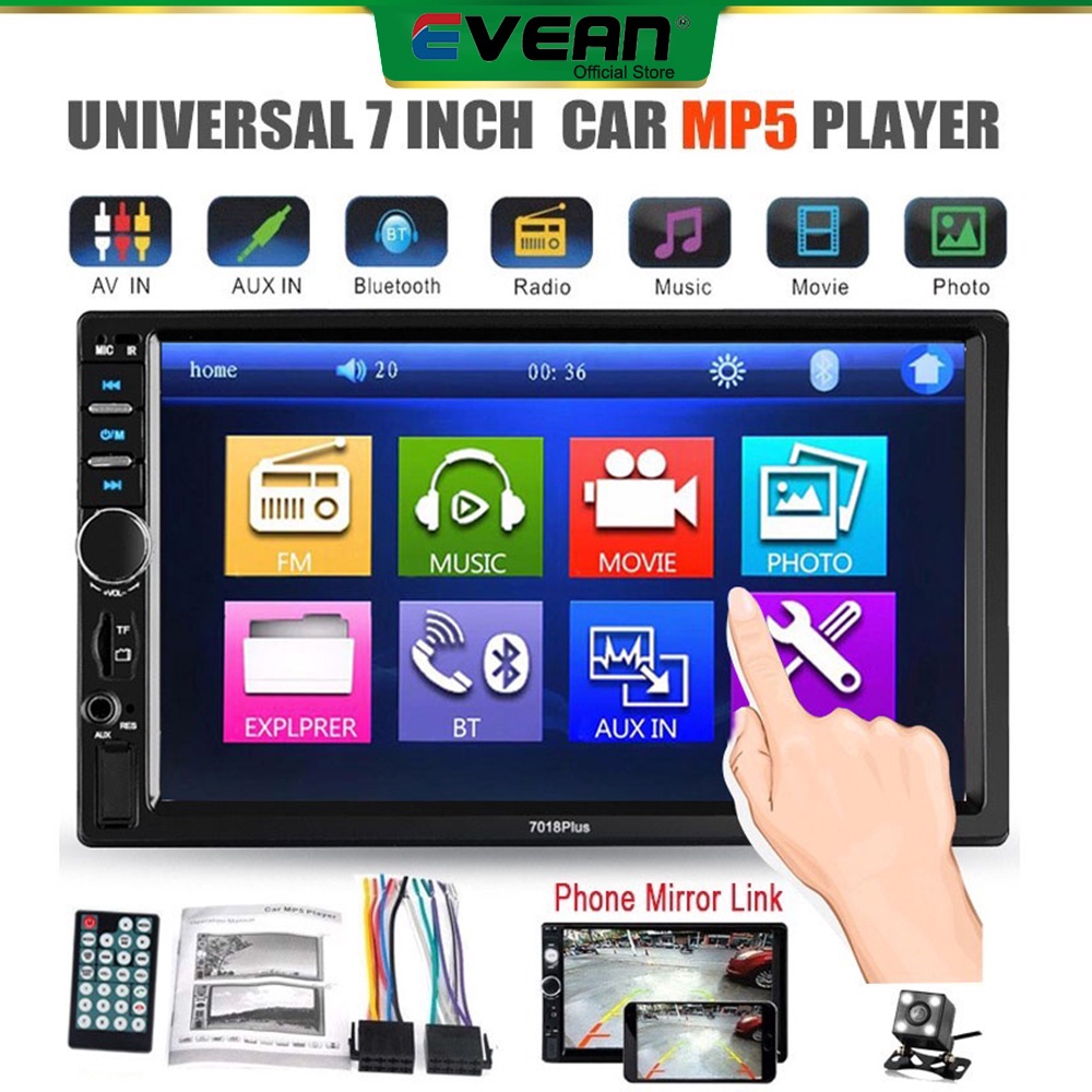 Evean 2 Din HD Touch Screen Car Stereo MP5 Player 7018B7018B 2Din HD ...