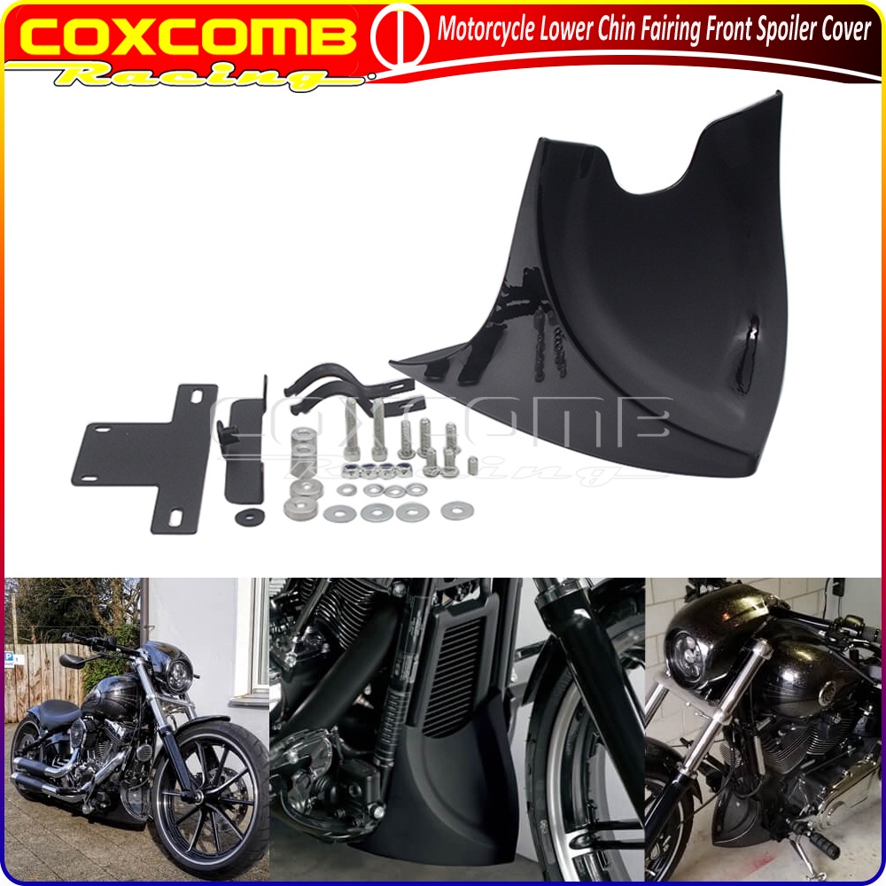 Motorcycle Lower Chin Fairing Front Spoiler Cover For Harley Dyna Fat ...