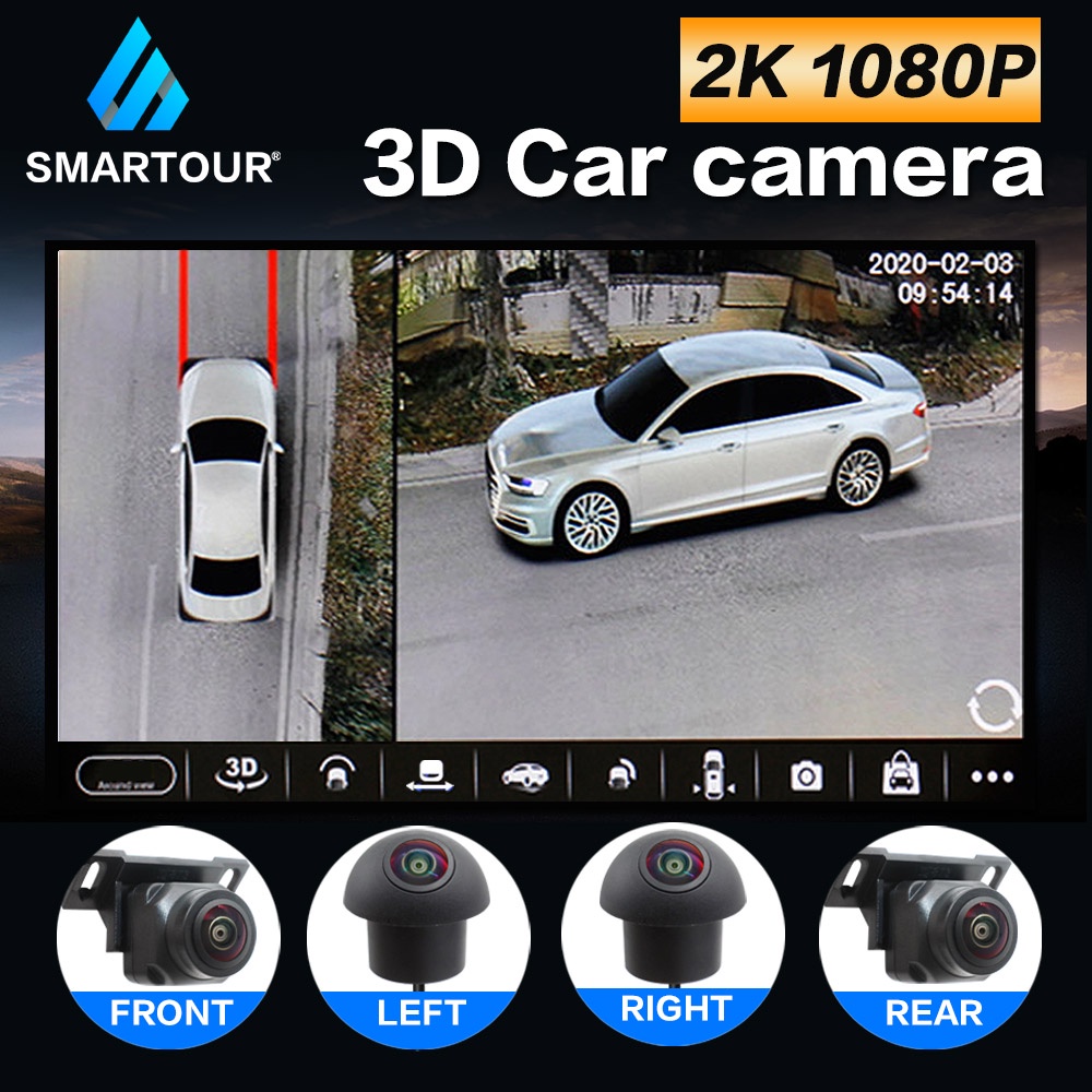 Smartour 3D AHD 1080P /720P 25fps 360 Camera Car Bird View System 4 ...