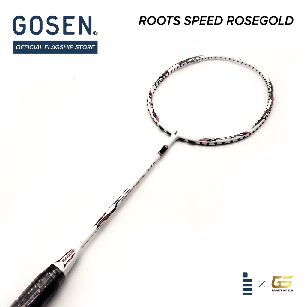 GOSEN Badminton Rackets ROOTS SPEED ROSE GOLD - 5U/G6 (Max 30 lbs ...
