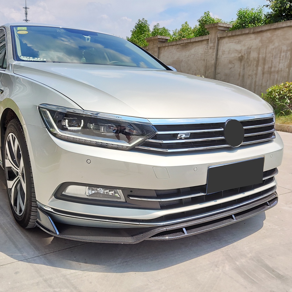 Front Bumper Lip Chin Spoiler Splitter Diffuser For VW Passat B8 2017 ...