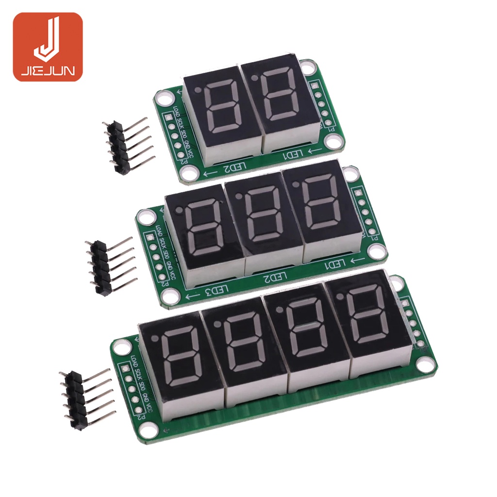 Red Digital Tube Module 74HC595 Static Drive 2 3 4 Segment LED Display ...