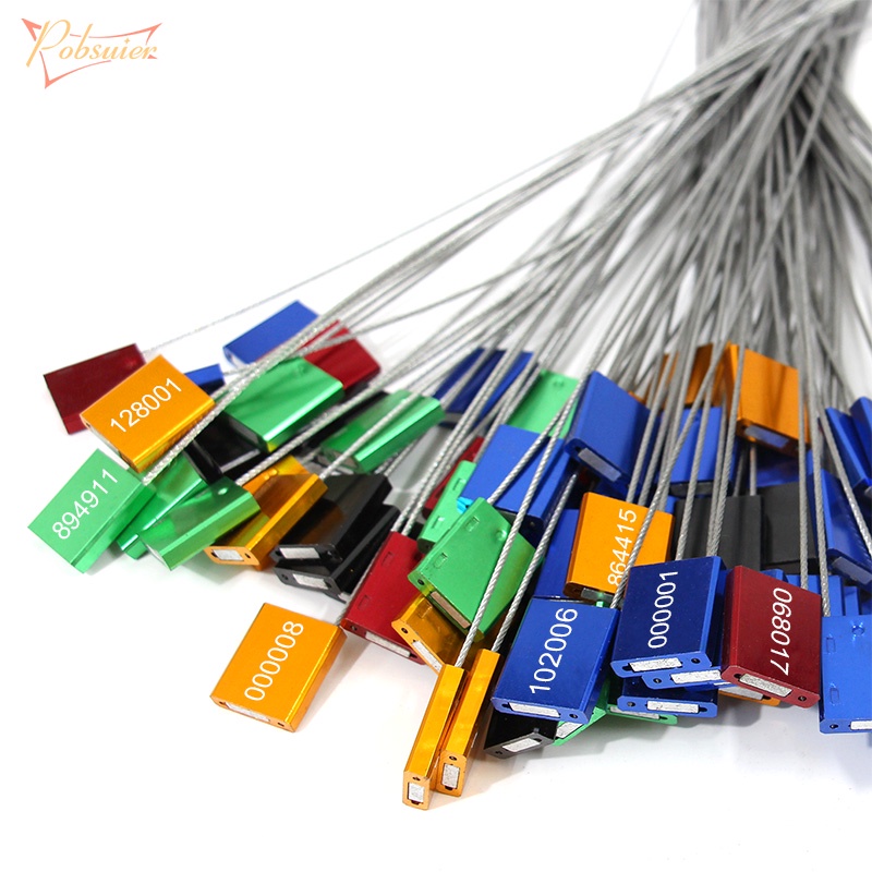 10Pcs High Security Cable Seals Metal Container Steel Wire Tags Pull ...