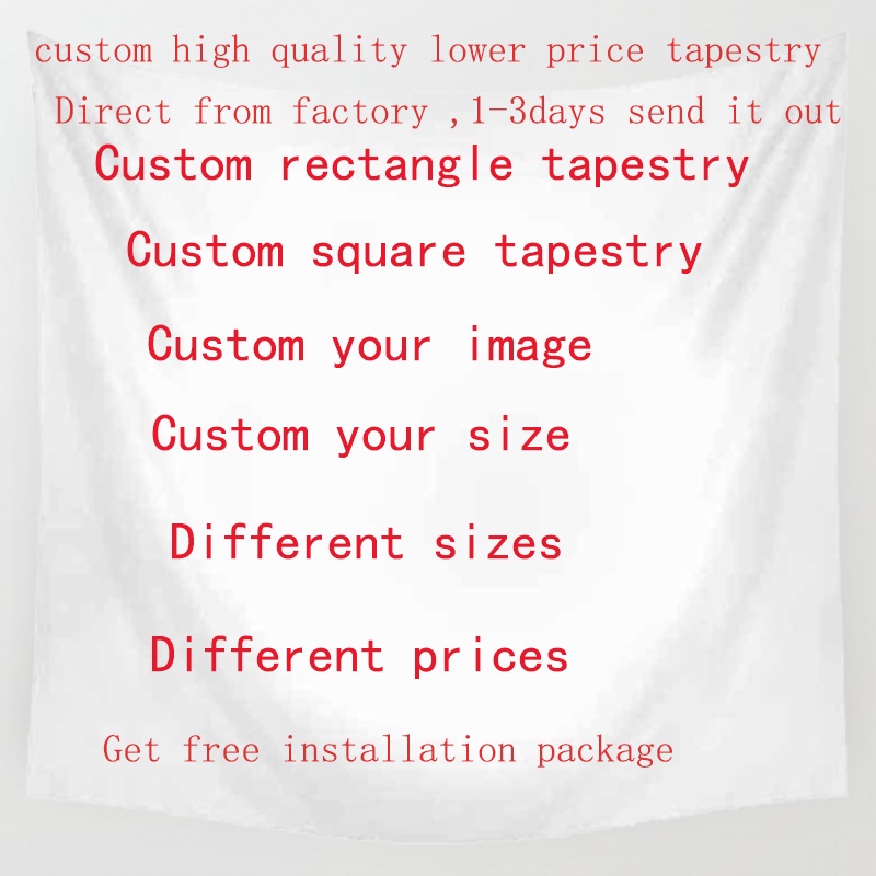 custom high quality tapestry different sizes square and rectangle ...