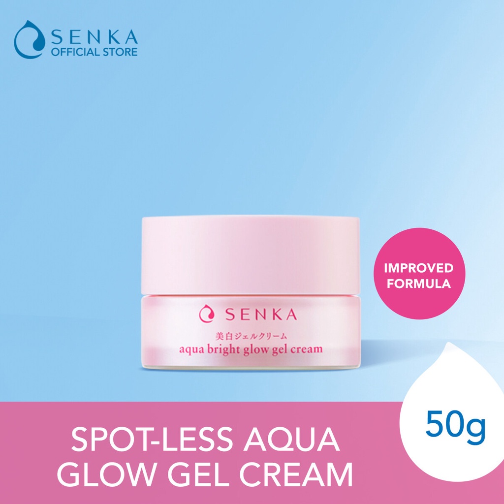 Senka Aqua Bright Glow Gel Cream (50g) | Shopee Malaysia