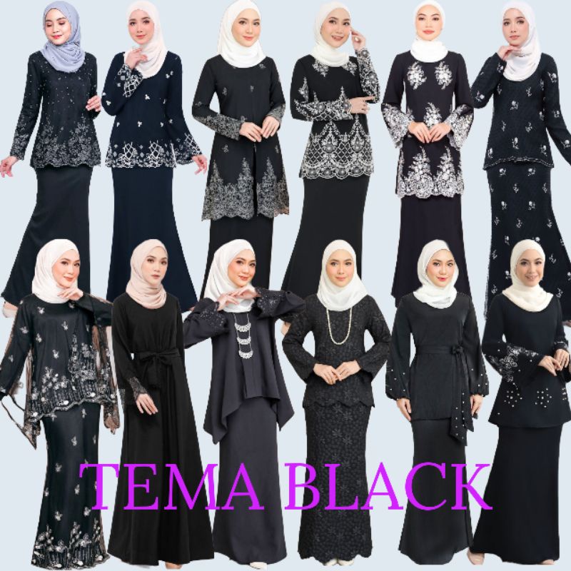 BAJU KURUNG MODERN LACE TEMA BLACK BAJU TUNANG NIKAH BRIDESMAID ...