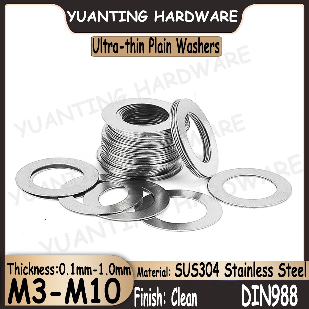 10Pcs~50Pcs M6 M7 M8 M9 M10 SUS304 Stainless Steel DIN988 Shim Plain ...