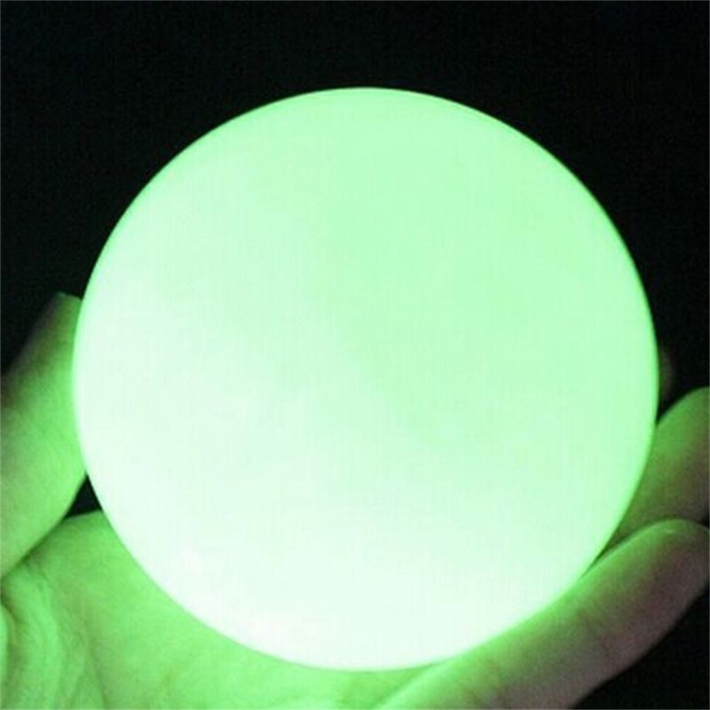 35MM Green Luminous Quartz Glow In The Dark Sphere Ball With Base ...
