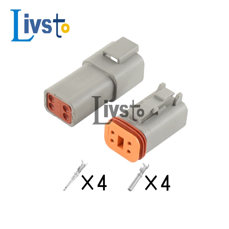 1 Set Deutsch DT Connector DT06-2S/DT04-2P 2P 3P 4P 6P 8P 12Pin Straw ...