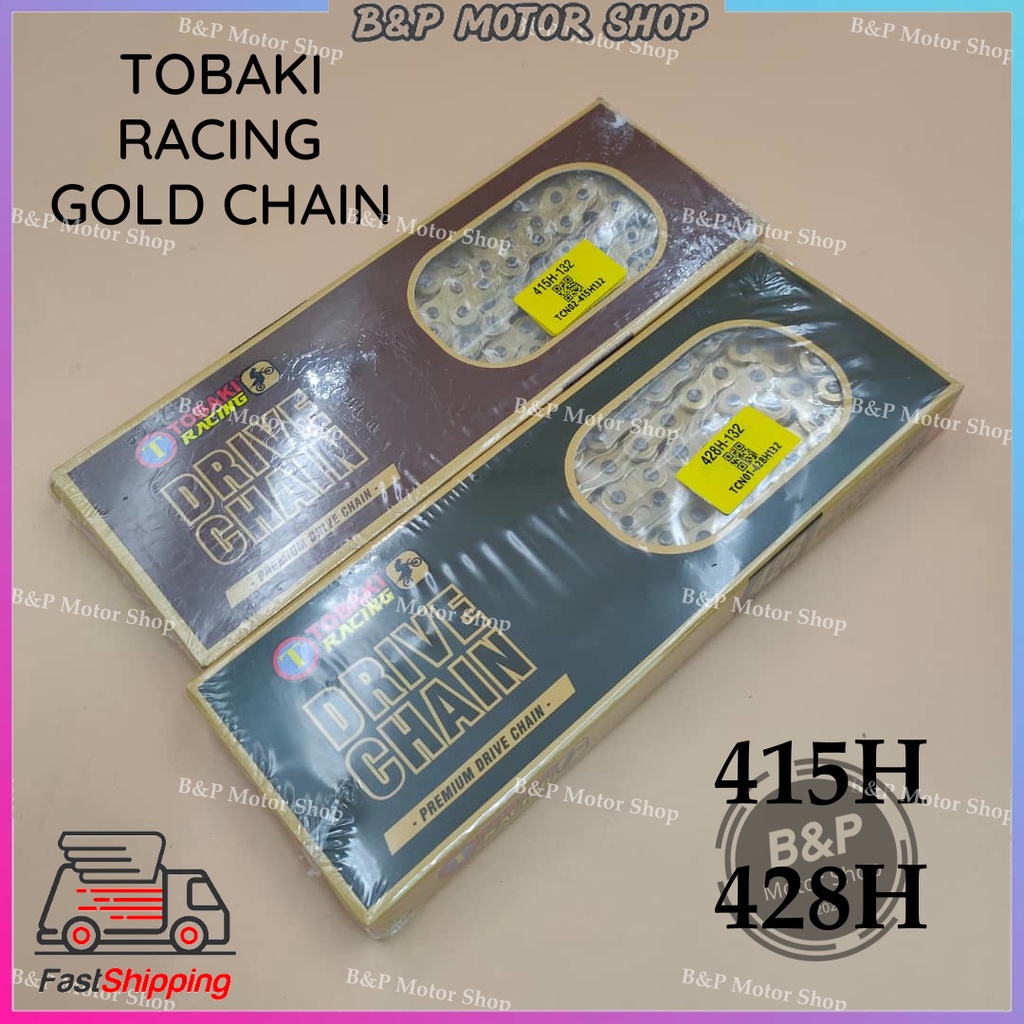 TOBAKI 415H 428H Drive Chain Racing Gold Chain ORING / NORMAL NO ORING ...