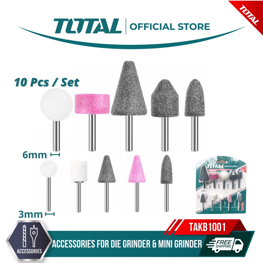 Total Accessories for Die Grinder & Mini Grinder (10pcs) - TAKB1001 ...