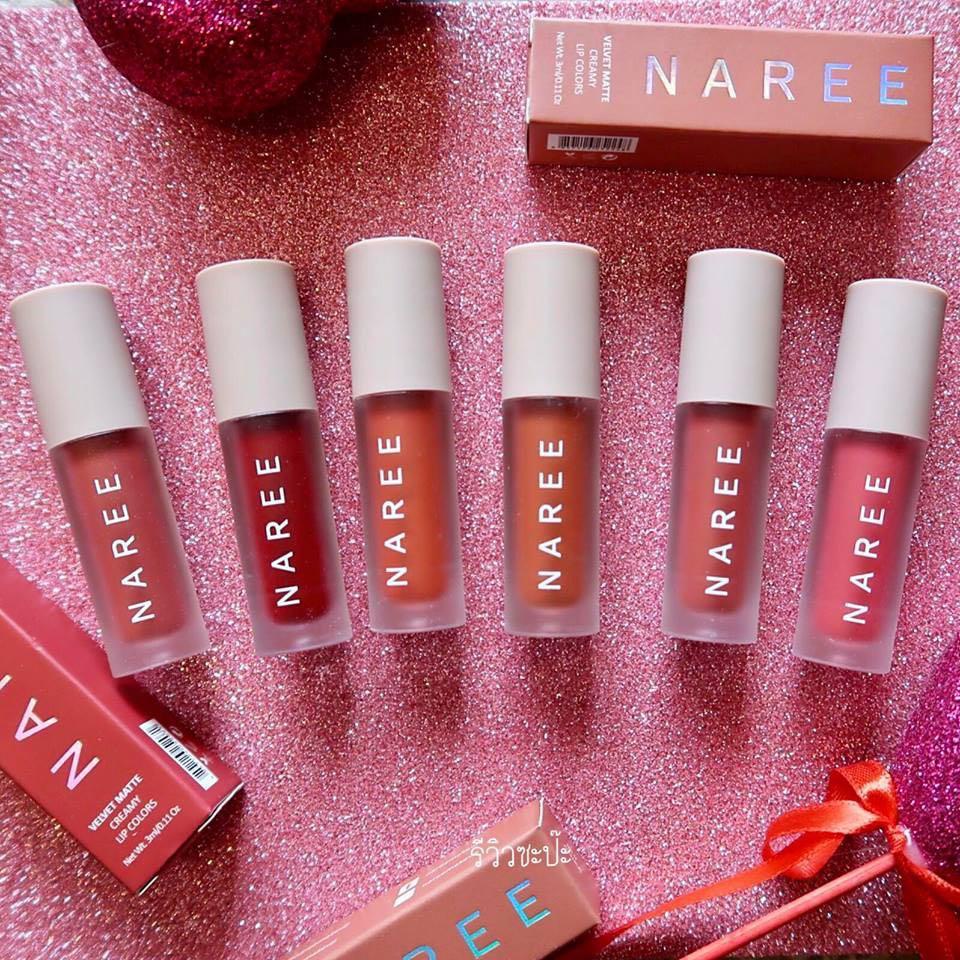 Ready Stock 🇹🇭 NAREE VELVET MATTE CREAMY LIP COLORS LIPSTICK 3ml ...