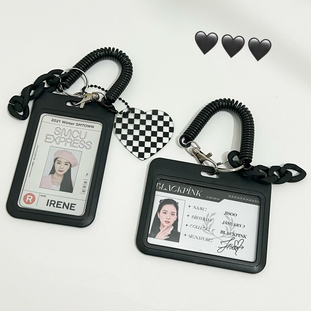 Simple black card holder student card meal card access control card ...