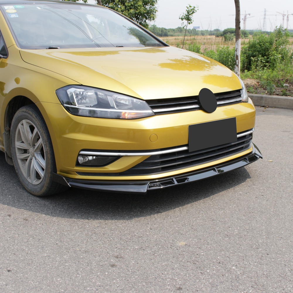 Front Bumper Lip Chin Spoiler Splitter Diffuser For VW Golf MK7.5 2018 19 Bodykit Protection ...