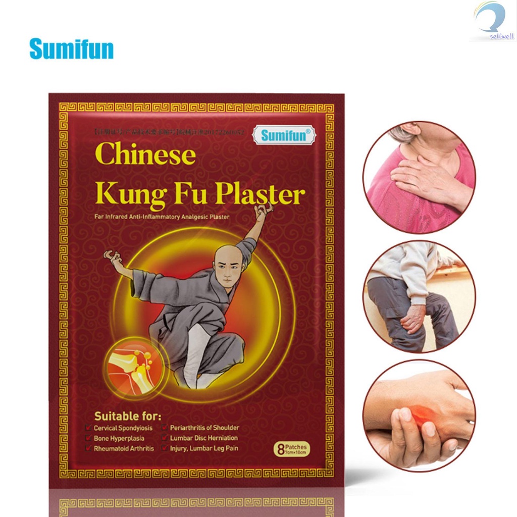 Sumifun 8 Patches Pain Relief Patch Chinese Medicine Plaster for Joint ...