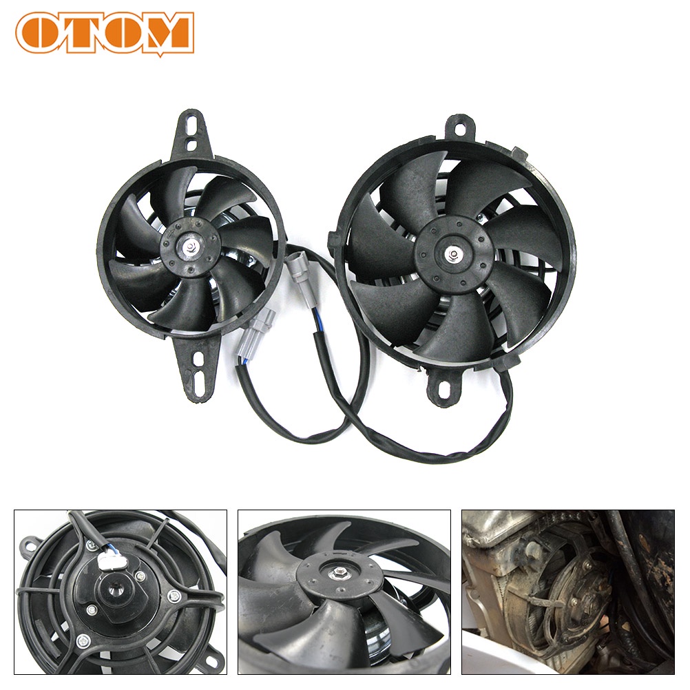 OTOM Motorcycle One 4";/5"; Radiator Fan Motocross Universal Ultrathin ...