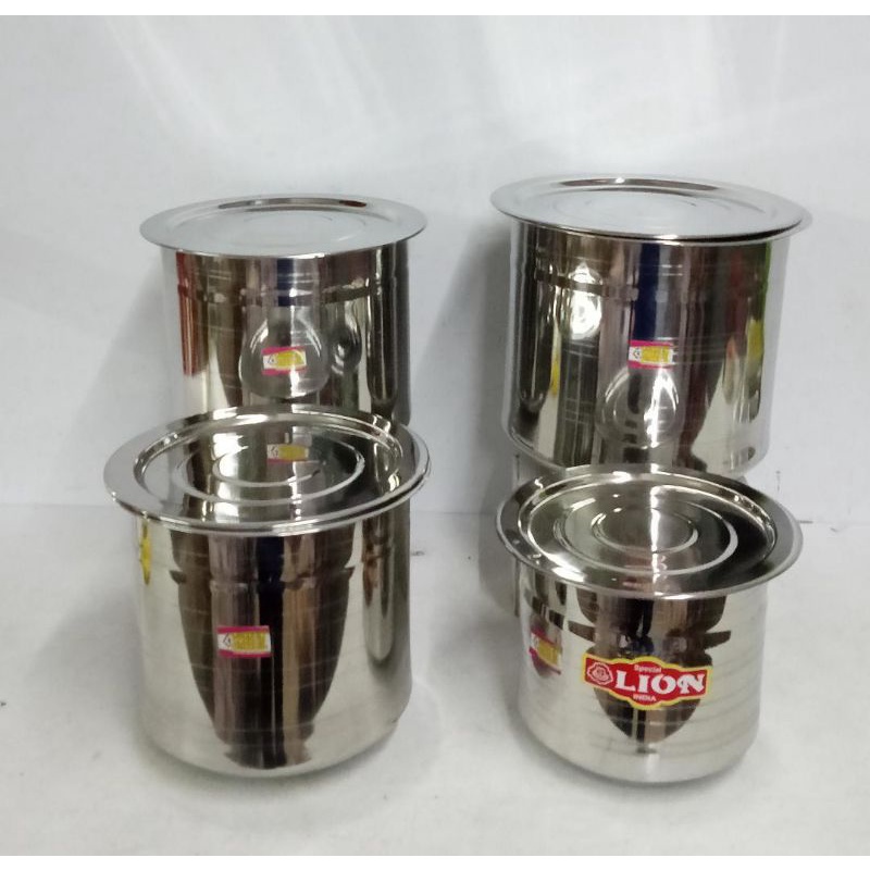 silver heavy pot 4pcs | Shopee Malaysia