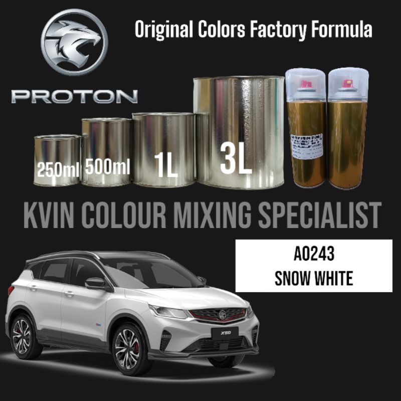 Proton X50 A0243 Snow White 2K Paint | Shopee Malaysia