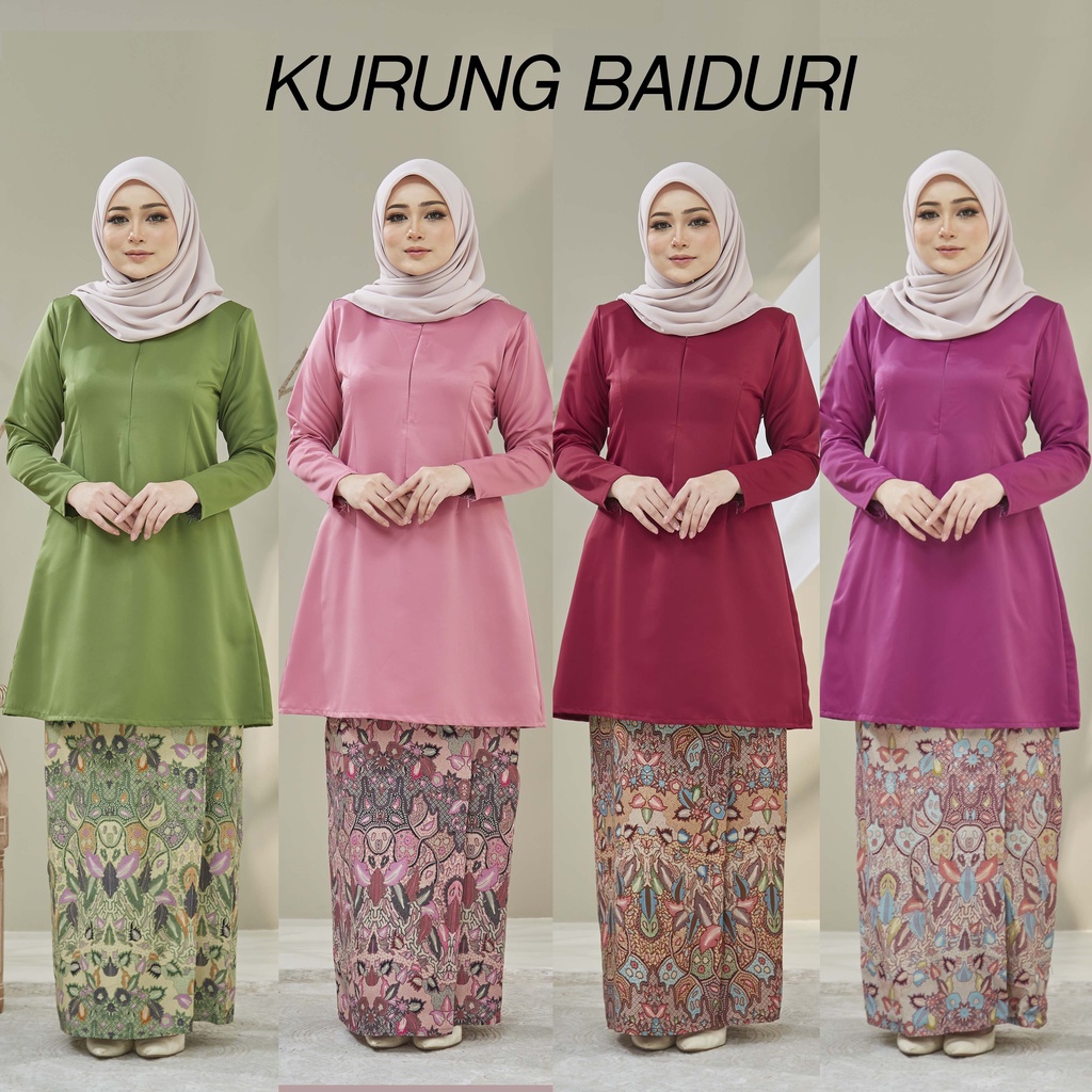 Baju Kurung Moden Kain Batik Lipat Depan Plus Saiz Kurung Baiduri Shopee Malaysia