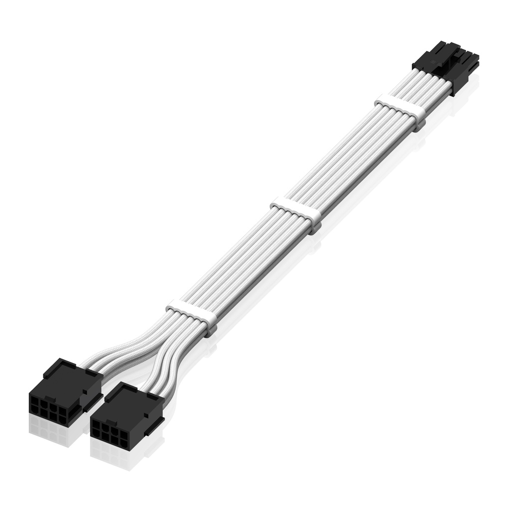 EZDIY-FAB PSU Cable Extension 12Pin to Dual 8P,16AWG PCIe Sleeved ...