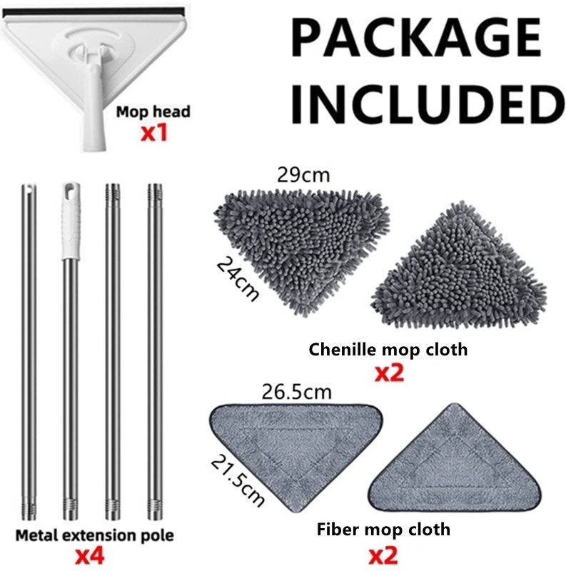 🔥Ship 24H🔥Rotating triangle retractable cleaning mop Retractable Glass ...